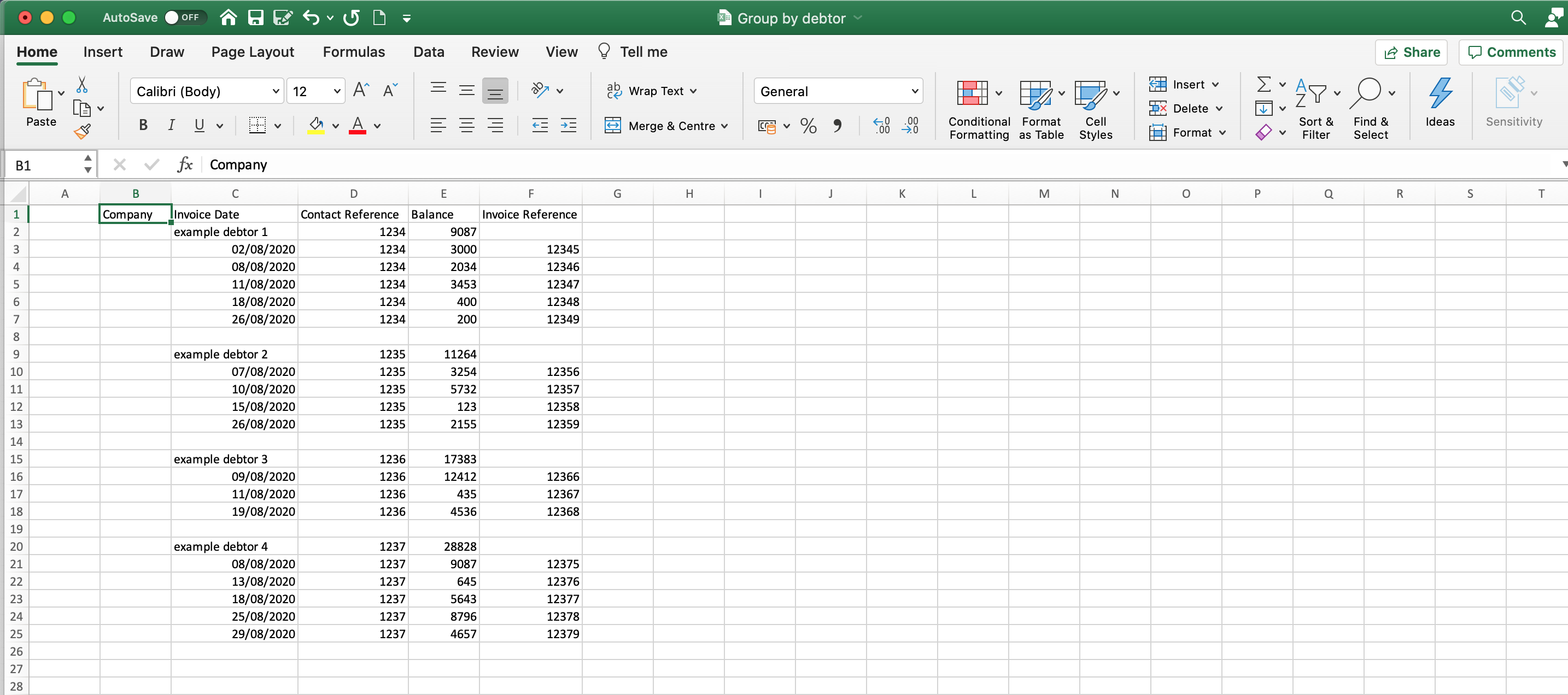 Universal Connector - Splitting debtor/creditor names in to a seperate ...
